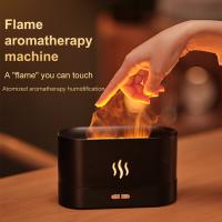 China Flame Aroma Diffuser Humidifier 180ml USB Ultrasonic Essential Oil Diffuser with LED Light for sale