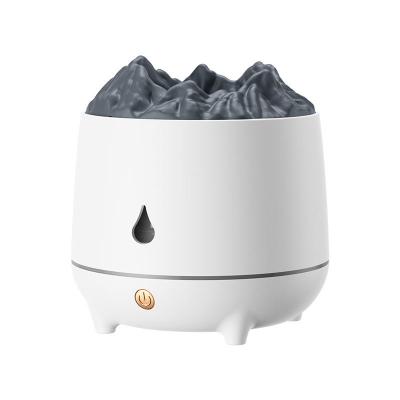China Novo Mini Humidificador de Ar de Chama de 400 ml Diffusor de Óleo Ultrassônico Luz Quente Simulado Vulcão Flame Aroma Diffuser Humidificador à venda