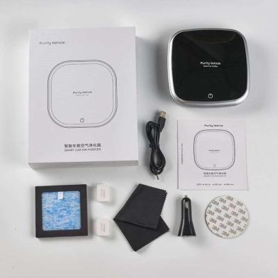 China Wholesale Portable Smart Touch Car Air Purifier HEPA Filter Air Purifier Mini Dual Vent High Efficiency Car Air Purifier for sale
