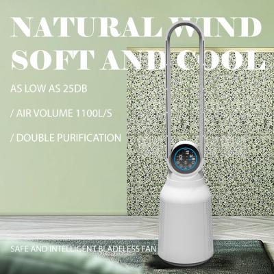 China Homefish 2023 Latest Bladeless Oscillating Fan Air Purifier H13 Hepa Filter Floor Standing air purifier for home for sale