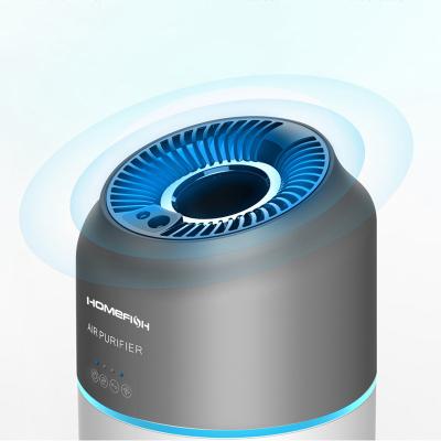 China HOMEFISH PM2.5 TVOC Sensor Car Air Purifier With Hepa Filter Gesture Control for sale