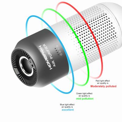 China HOMEFISH PM2.5 TVOC Sensor Car Air Purifier With Hepa Filter Gesture Control for sale