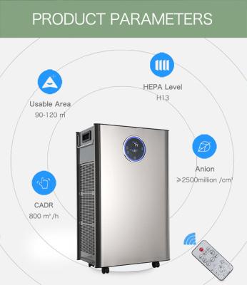 Cina 2021 Nuovo prodotto di tendenza HOMEFISH Multifunzione Offra di fabbrica Carbon Hepa Pm 2.5 Purificatore d'aria per la casa con luce UV in vendita