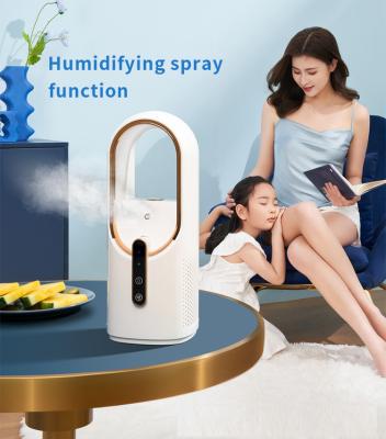 China HOMEFISH Leafless Fan Room Humidifier USB Rechargeable Air Cooler 3 Gear for sale