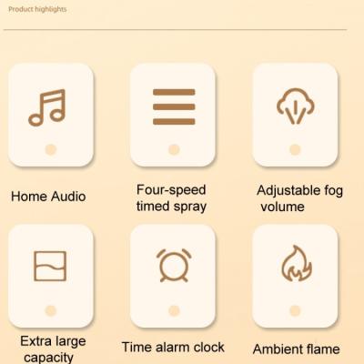 Κίνα HOMEFISH 400ml Bluetooth Alarm Clock Aroma Diffuser Υπερήχων Έξυπνος Ενυδατωτής DC 24V προς πώληση