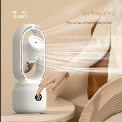 China 300 ml 2 in 1 airconditioning luchtbevochtiger Vaneless ventilator 2000mAh oplaadbare batterij Te koop
