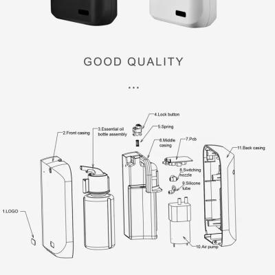 China Homefish Air Tunnel Design Leak Avoiding Aroma Diffuser 150Ml Bluetooth Remote Control Intelligent Portable Scent Oil Diffuser for sale