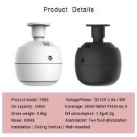 China New Design Ceiling Fragrance Diffuser Machine 250ml Bluetooth Essential Oil Diffuser Electric Scent Diffuser for Hotel for sale