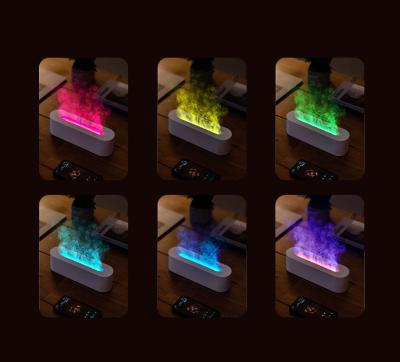 China HOMEFISH Flame Humidifier Aromatherapy Machine 150ML Capacity RGB Flame Effect for Bedroom Desktop for sale