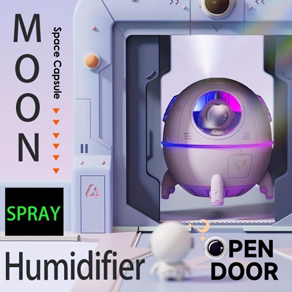 Space Capsule Mini Fog Humidifier For Fresh Air, Suitable For Both Office And Home Use