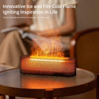 China Lava Flame Simulation Aromatherapy Diffuser Humidifier With Atmosphere Light for sale