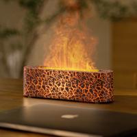 China Lava Flame Simulation Aromatherapy Diffuser Humidifier With Atmosphere Light for sale