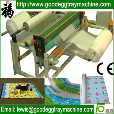 China PE foam laminating embossing machine for baby crawling mat making for sale