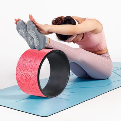 Cina Strumento pieno di addestramento della parte posteriore del corpo dell'anti di slittamento di yoga del rullo della ruota dell'unità di elaborazione cerchio di gomma pratico di yoga in vendita