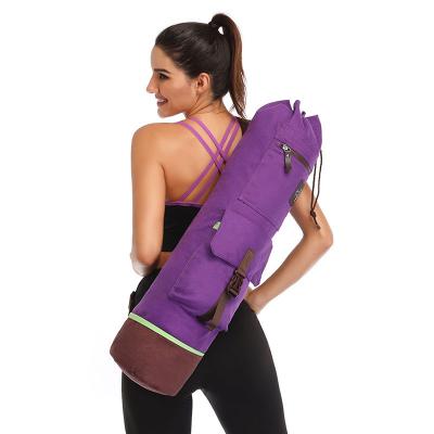 Cina La stuoia di yoga della grande capacità porta lo zaino durevole di Pilates di yoga del cotone della tela del trasportatore della borsa in vendita