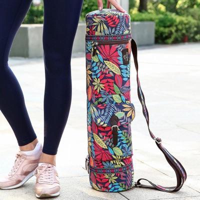 Cina Borsa di yoga stampata materiale della tela, zaino della stuoia di Pilates della borsa della stuoia di sport in vendita