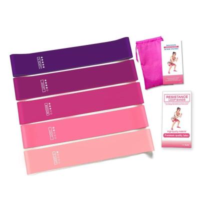 China Body Exercise Fitness Rubber Bands Custom Printed Workout Elastic Resistance Bands for sale