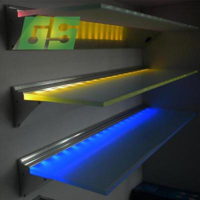 China Shelf Light Panel Custom Market Shelf  Multi Color Indoor Decorate LED Light  Panel With Acrylic Materical DC12 V for sale