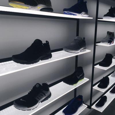 China Lit Acrylic Shelf For Shoe Shop for sale