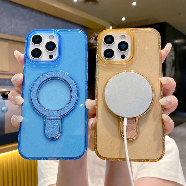 Quality TPU MagSafe Compatible Phone Case Drop Protection with Rhinestone Lens Ring for sale