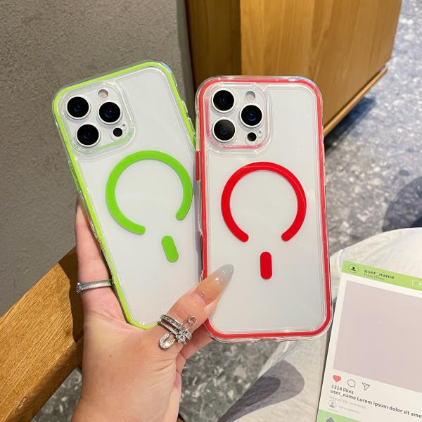 Quality 2 in 1 TPU Magsafe Phone Case Drop Protection with 4 Corners Airbags for sale