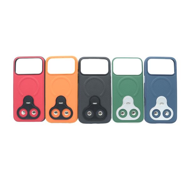 Quality Leather Covered MagSafe Phone Case Wireless Charging with Textured Grip for sale