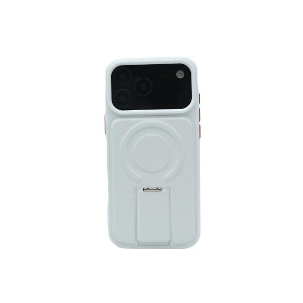 Quality Camera Protection Magnetic Stand Leather Phone Case with Wireless Charging for sale