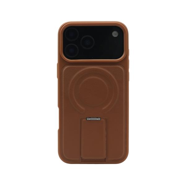 Quality Camera Protection Magnetic Stand Leather Phone Case with Wireless Charging for sale