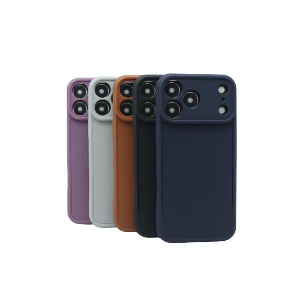 Quality Textured Leather Like Finish TPU Sleek Phone Case Scratch Resistant for sale