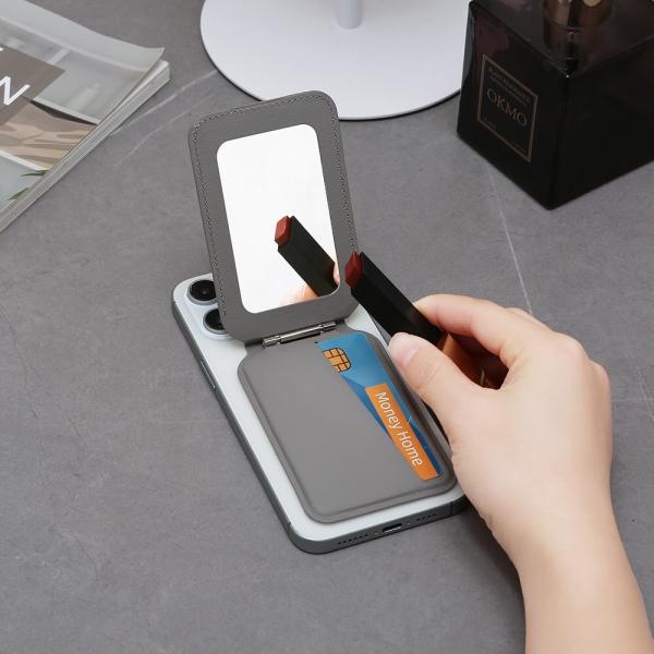 Quality Hands Free Phone Viewing Magsafe Cardholder Compact With Bulit In Mirror for sale