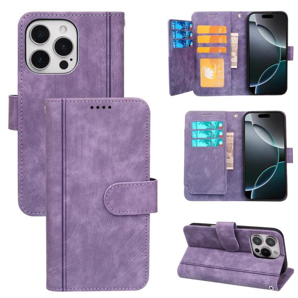 Quality Magnetic Buckle Flip Card Wallet Phone Case with Non Slip Card Slot for sale