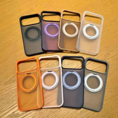 China Customized Logo 360° Rotatable Semi-Transparent  MagSafe Phone Case Direct sales from the source factory for sale