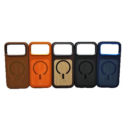 China Wood Grain MagSafe Phone case With OEM/ODM Service for sale