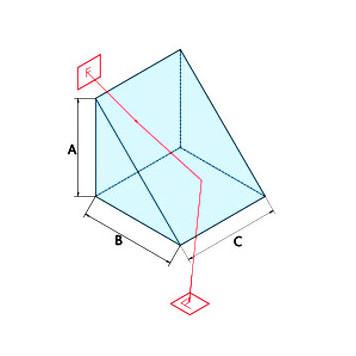 Cina Prisma di vetro ad angolo retto di alta precisione del prisma 350nm di N BK7 in vendita