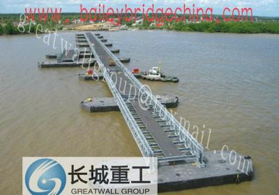 China Pontoon  Bailey bridge/Temporary Steel Bridge for sale