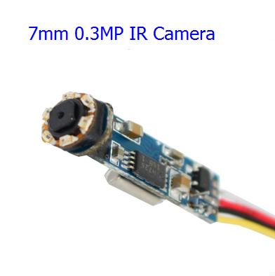 China Super mini IR camera module for endoscope, 7mm wide, 1/5" CMOS, 420TVL, DC3.5V~6V for sale