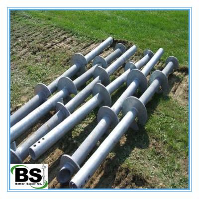China hot dipped galvanized ground screw pile for greenhouse and fences for sale