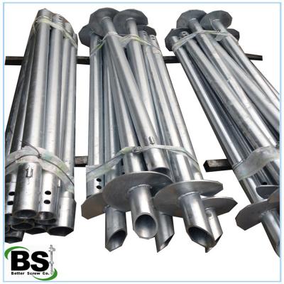 China ASTM Standard Round Shaft Helical Piles with Greater Load Capacities for sale