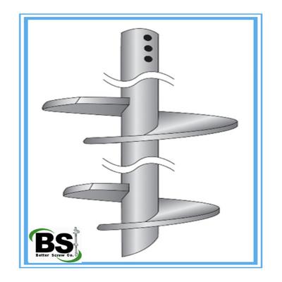 China High Load floor slab support system Steel helical anchors with 0.138 - 1 inch Thickness for sale