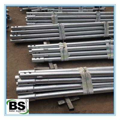 China hot dipped galvanized helical piers ground screw piles for construction foundation for sale