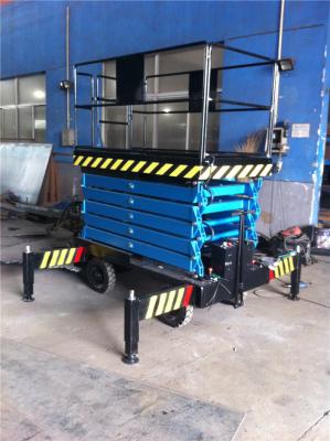 China 8m 300kg mobile scissor table is movable sicssor device which is working at aerial for sale