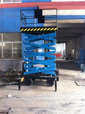 China 8m 300kg mobile scissor table is movable sicssor device which is working at aerial for sale