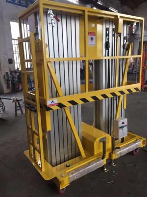 China aprovação dobro móvel do CE do mastro da tração manual portátil da plataforma de trabalho 10m aéreo à venda