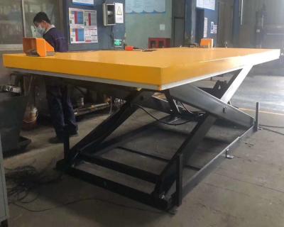 China Pit Mounted Stationary Scissor 4000kg Hydraulic Dock Lift With Toe Guard for sale