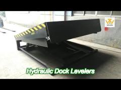 stationary or fixed warehouse dock levelers loading and unloading electric ramp 6 tons capacity