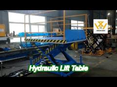 durable stationary hydraulic lift table for warehouse yellow
