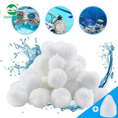 China Circulación material del tratamiento de aguas de la bola del filtro de la piscina del filtro de la bola de la fibra de poliéster de las aguas residuales en venta