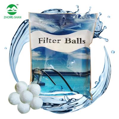 China Circulación material del tratamiento de aguas de la bola del filtro de la piscina del filtro de la bola de la fibra de poliéster de las aguas residuales en venta