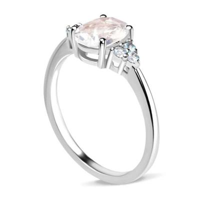 Cina L'ovale di 925 Sterling Silver Rainbow Moonstone Jewelry ha tagliato l'anello di fidanzamento d'annata di Moonstone per le donne in vendita