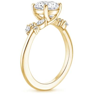 Cina Arden Diamond Engagement Ring With 0,75 carati intorno all'oro giallo di Diamond In 9k in vendita